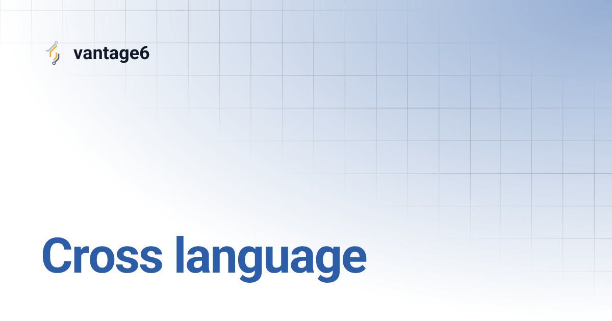 Cross language | vantage6